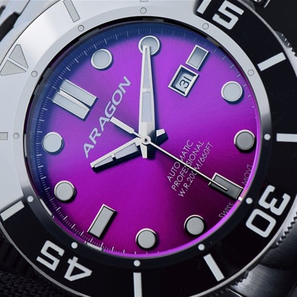 Aragon | Accessories | Aragon Tungsten Bezel Swiss Automatic Watch ...